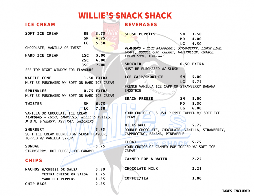 Willie's Snack Shack | Lilac Resort